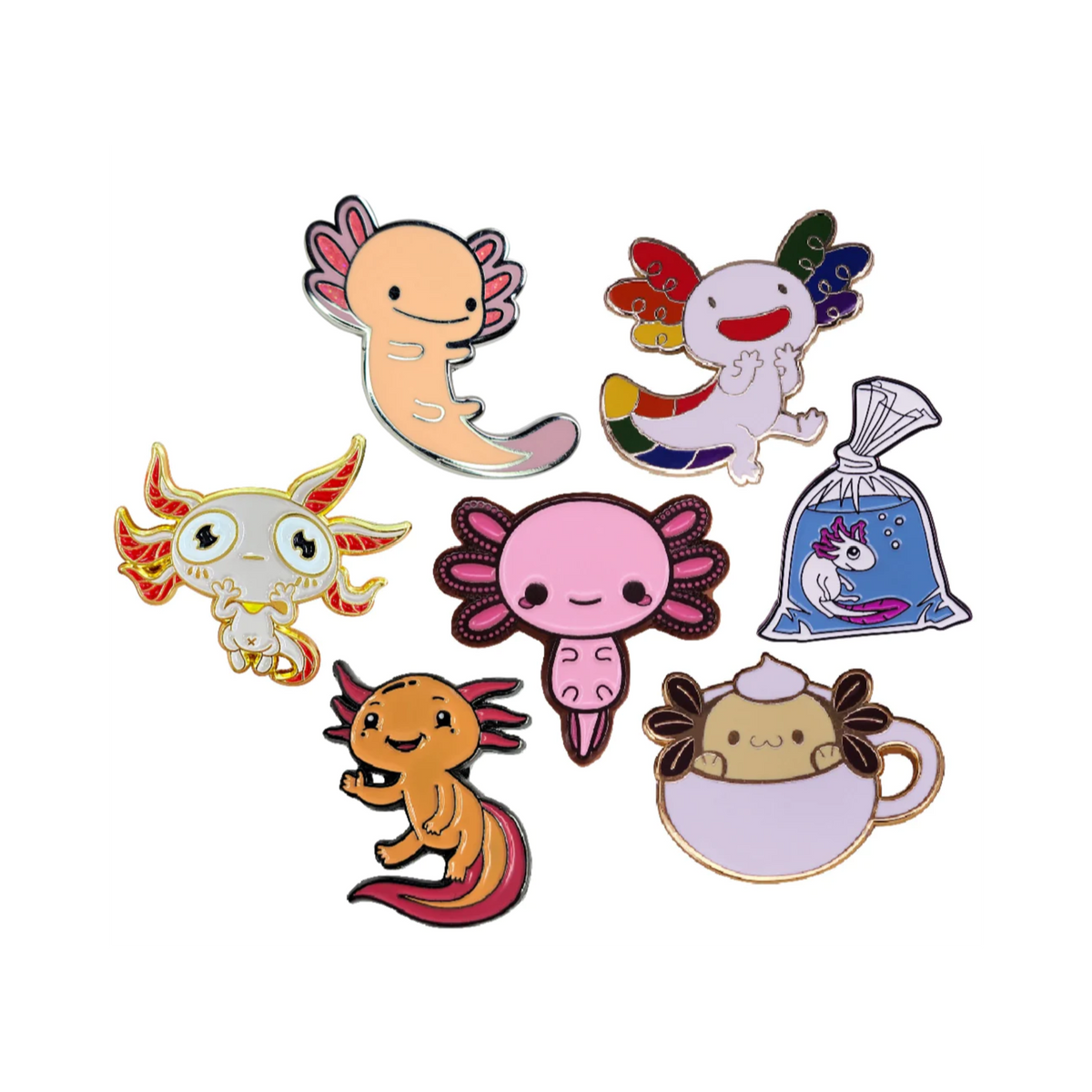 Axolotl Enamel Pins – InvertAquatics